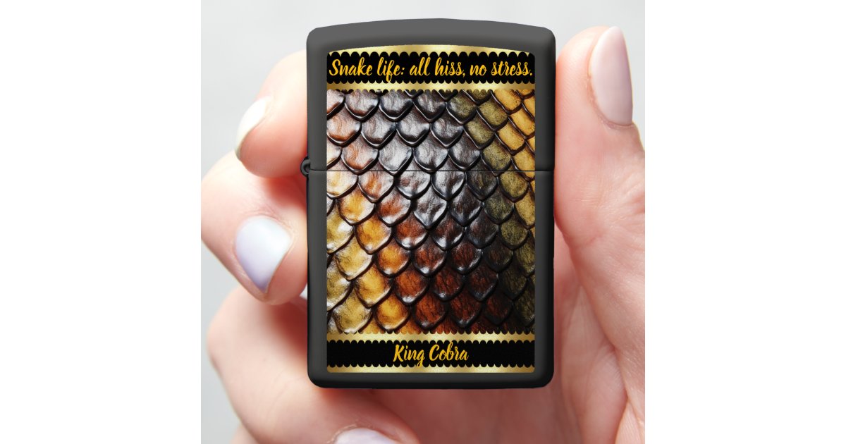 Elegant textured snakeskin in rainbow hues zippo lighter | Zazzle