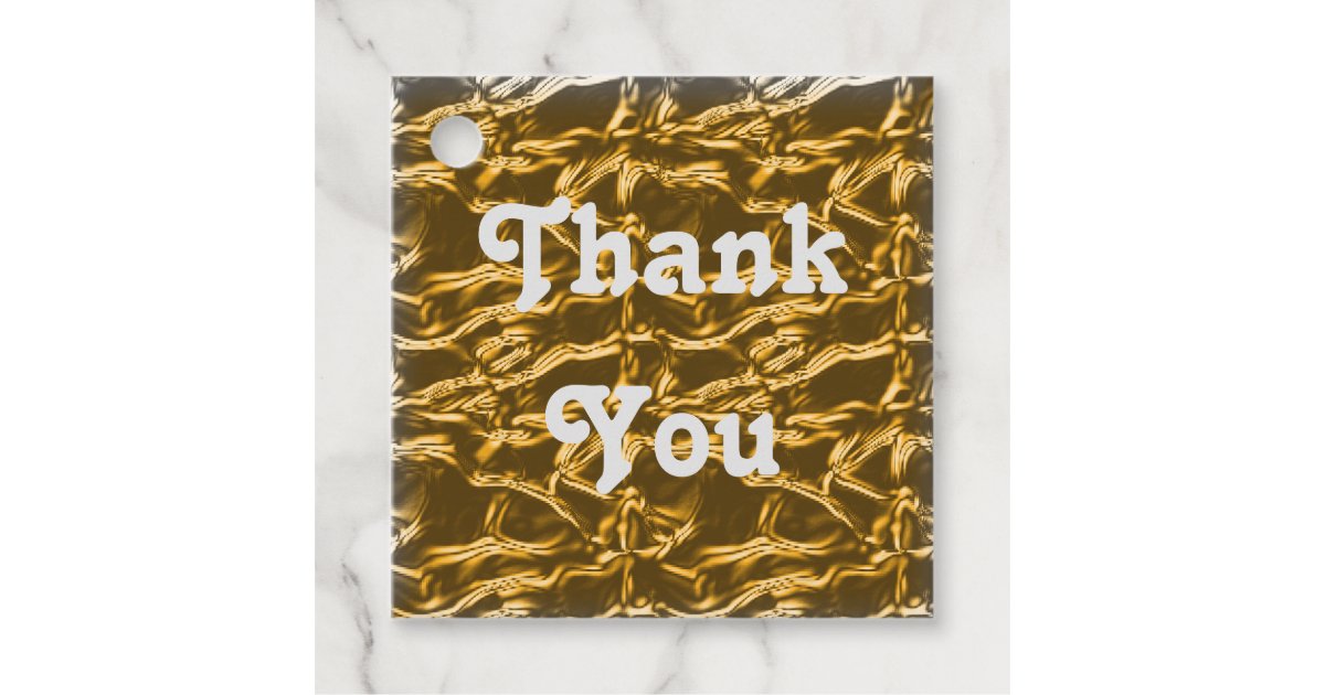 Elegant Thank YOu Gold Silver Appreciation Favor Tags | Zazzle