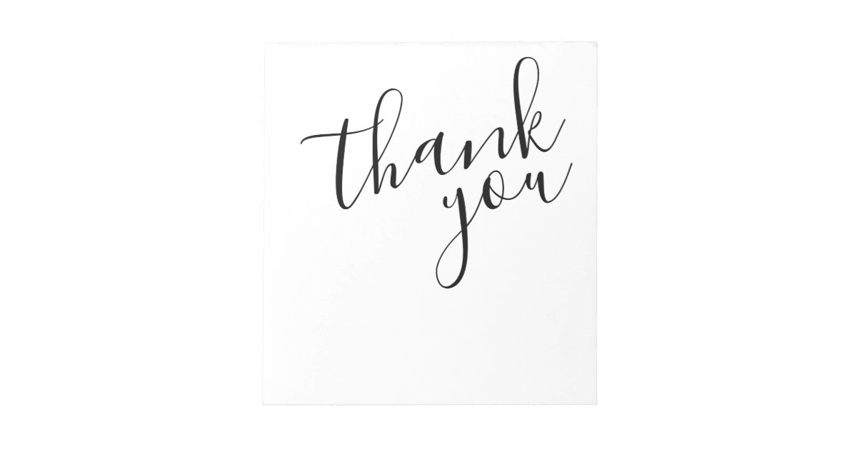 Elegant thank you Notepad | Zazzle