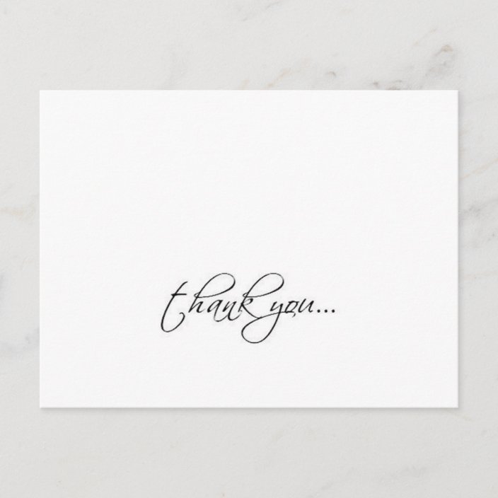 elegant thank you postcard (horizontal) | Zazzle.com