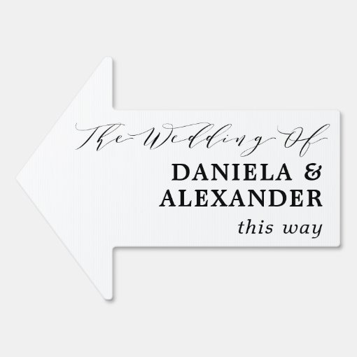 Elegant The Wedding Of This Way Arrow Sign | Zazzle