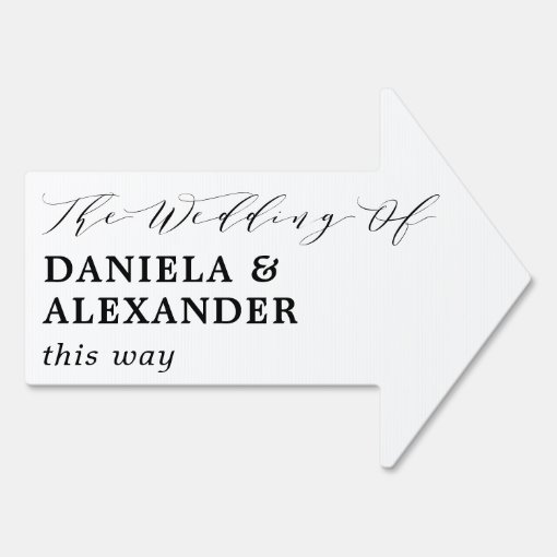 Elegant The Wedding Of This Way Arrow Sign | Zazzle