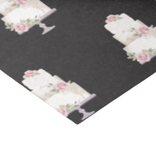 elegant three tier cake bakery tissue paper | Zazzle