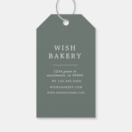 Elegant Three Tier Cake Monogram Bakery Gift Tags | Zazzle