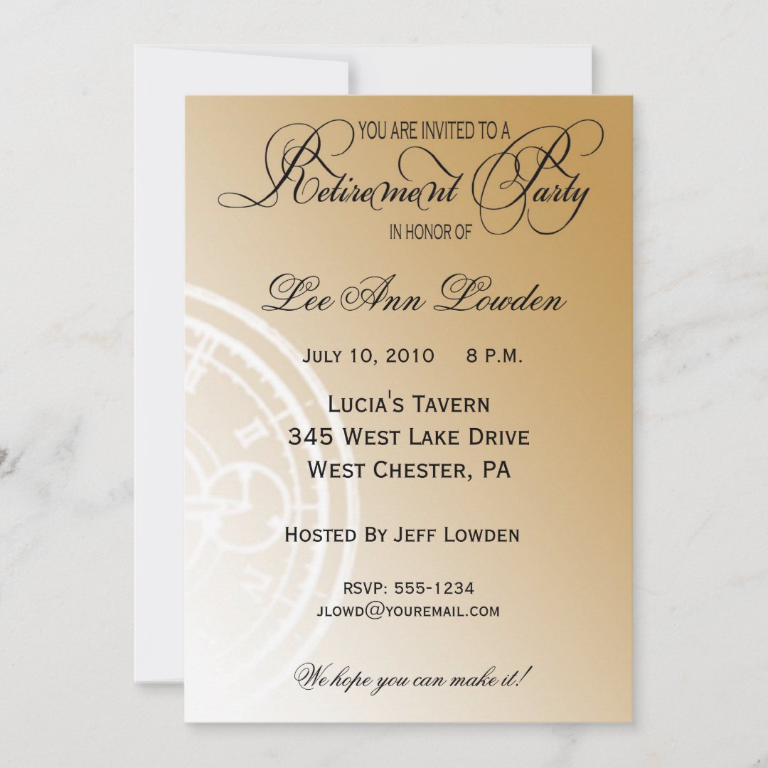 Elegant, Timeless Retirement Party Invitation | Zazzle