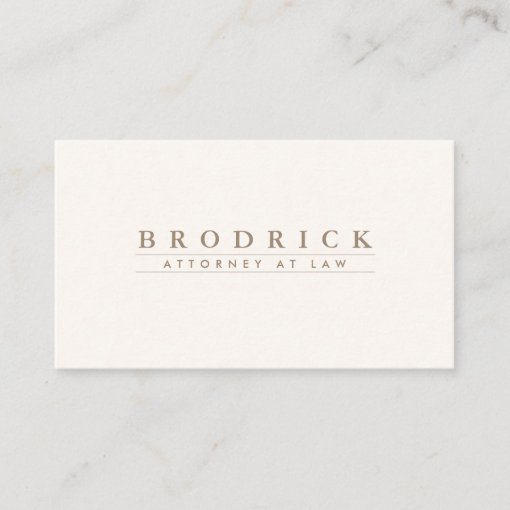 Elegant Traditional Ivory Professional Business Card | Zazzle