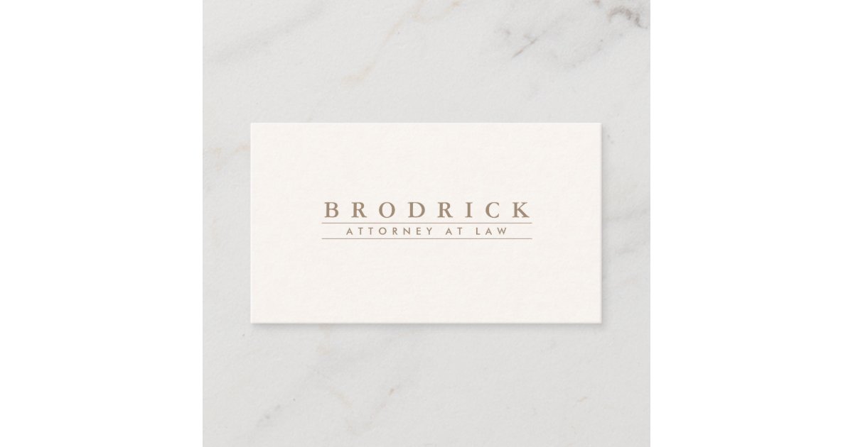 Elegant Traditional Ivory Professional Business Card | Zazzle