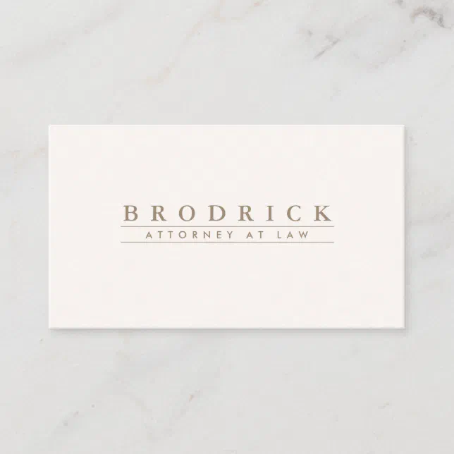 Elegant Traditional Ivory Professional Business Card | Zazzle