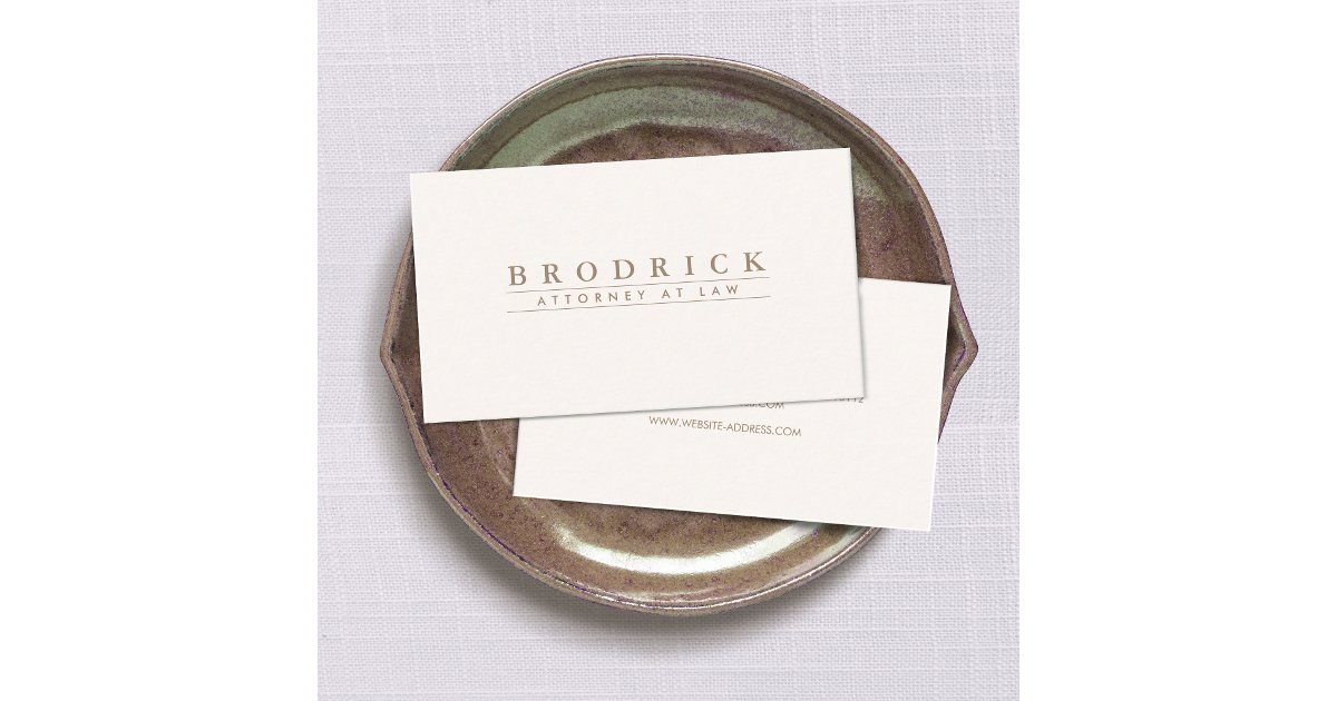 Elegant Traditional Ivory Professional Business Card | Zazzle