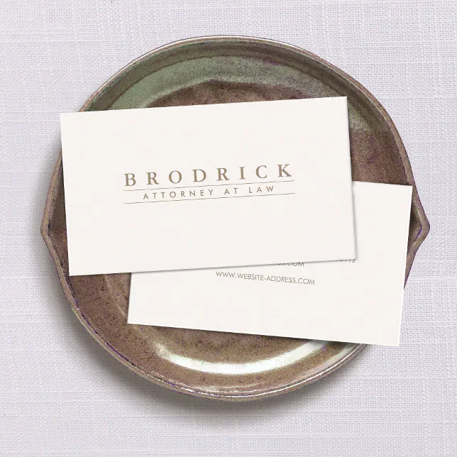 Elegant Traditional Ivory Professional Business Card | Zazzle