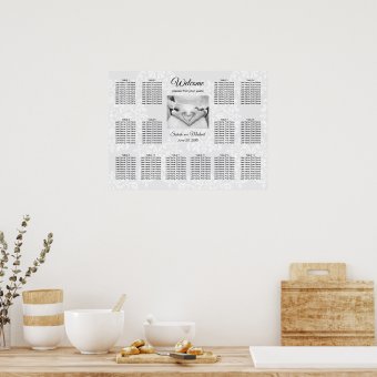 Elegant Traditional Photo Wedding Seating Chart | Zazzle