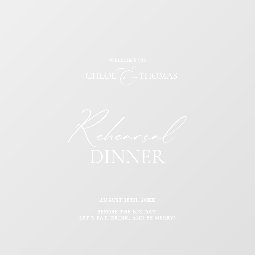 Elegant Transparent Rehearsal Dinner Welcome Sign | Zazzle