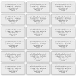Elegant Transparent Return Address Labels | Zazzle