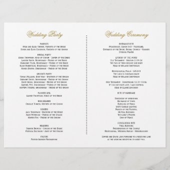 Elegant Travel Gold World Map Wedding Program | Zazzle