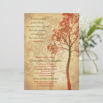 Elegant Tree Graduation Invitation | Zazzle