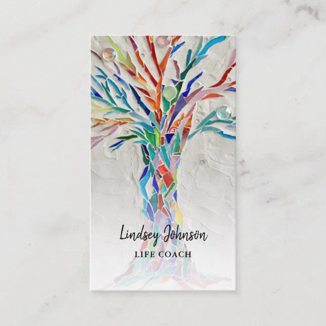 Elegant Tree Life Coach Business Card | Zazzle
