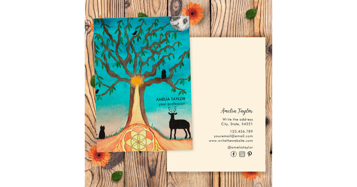Elegant Tree Of Life Business Card | Zazzle