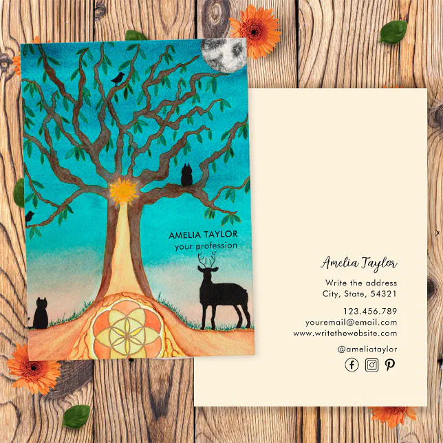 Elegant Tree Of Life Business Card | Zazzle