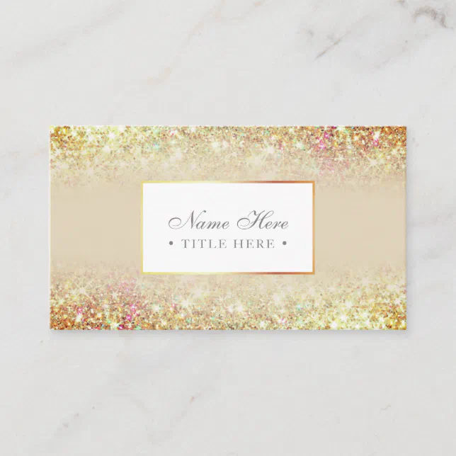 Elegant Trendy Luxe Gold Business Card | Zazzle