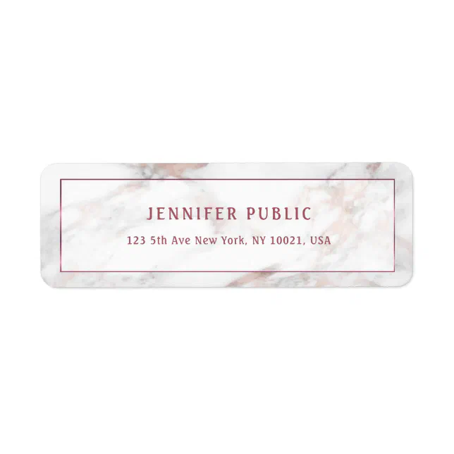 Elegant Trendy Rose Gold Marble Modern Template Label | Zazzle Elegant Trendy Rose Gold Marble Modern Template Label | Zazzle