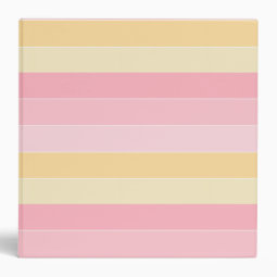 Elegant Trendy Template Pastel Pink Vanilla Yellow 3 Ring Binder | Zazzle
