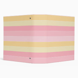 Elegant Trendy Template Pastel Pink Vanilla Yellow 3 Ring Binder | Zazzle