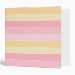 Elegant Trendy Template Pastel Pink Vanilla Yellow 3 Ring Binder | Zazzle