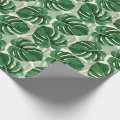 Elegant Tropical Greenery Green Monstera Leaf Wrapping Paper | Zazzle