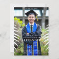 Elegant Tropical Leave Graduation Photo Invitation | Zazzle