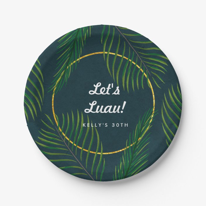 Elegant Tropical Luau Paper Plates | Zazzle.com