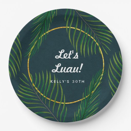 Elegant Tropical Luau Paper Plates | Zazzle
