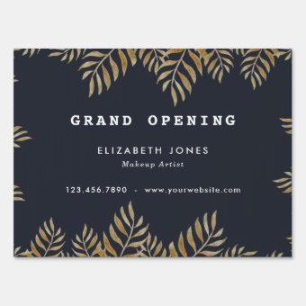 Elegant Tropical Makeup Artist Business Sign | Zazzle