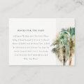 Elegant Tropical Palm Trees Books For Baby Shower Enclosure Card | Zazzle