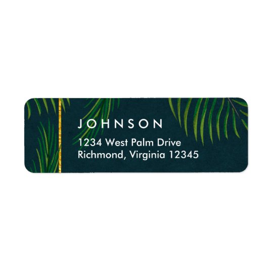 Elegant Tropical Return Address Labels | Zazzle.com