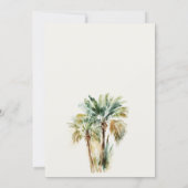 Elegant Tropical Watercolor Palm Trees Script Save The Date | Zazzle