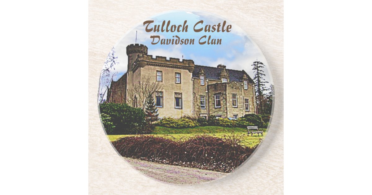 Elegant Tulloch Castle – Scottish Davidson Clan Coaster | Zazzle