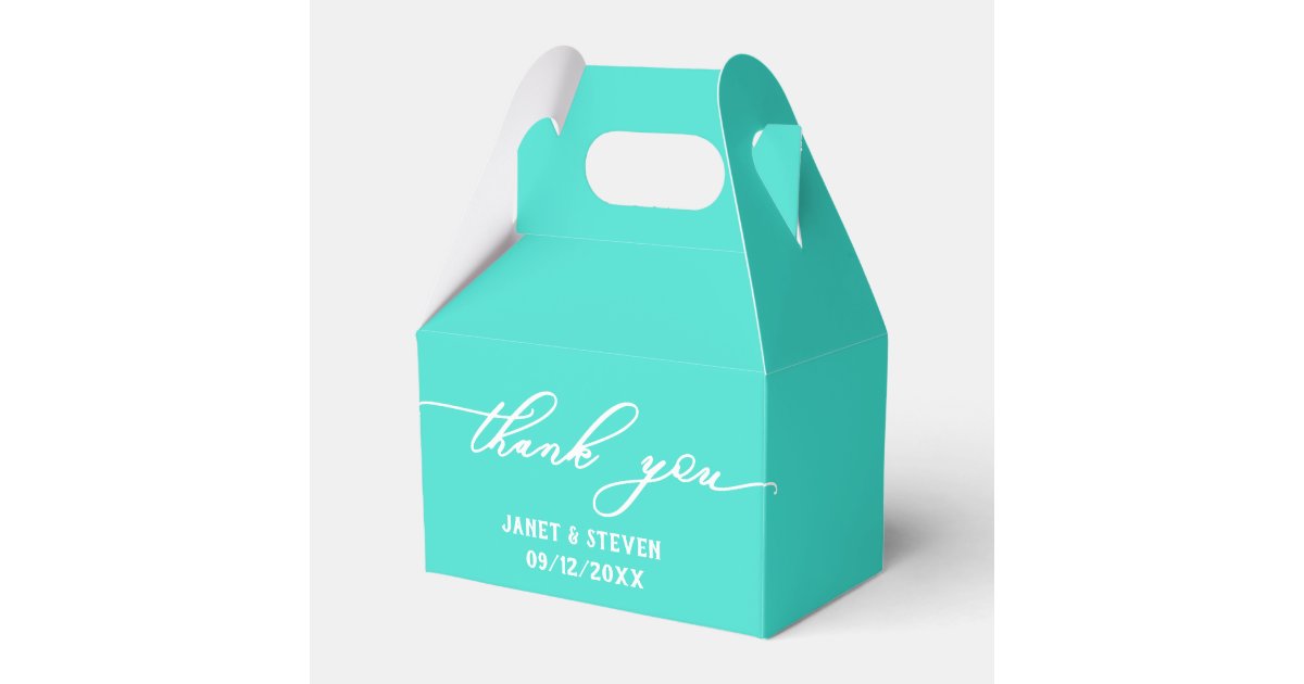 Elegant Turquoise favor box | Zazzle