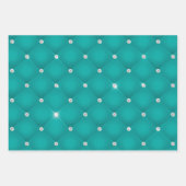 Elegant Turquoise Gold Stripes Glitter Gift Wrapping Paper Sheets | Zazzle