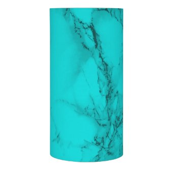 Elegant Turquoise Marble Flameless Candle | Zazzle
