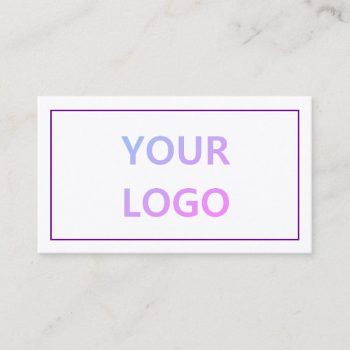 Elegant Two Color Business Logo - Choose Colors Business Card | Zazzle