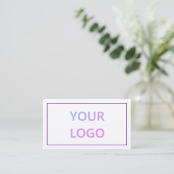 Elegant Two Color Business Logo - Choose Colors Business Card | Zazzle