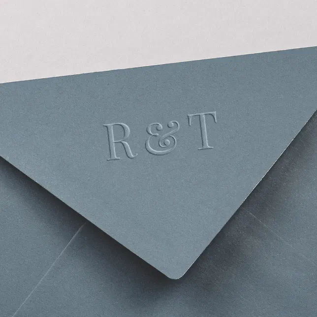 Elegant Typographic Couples Wedding Monogram Embosser | Zazzle