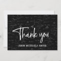 Elegant Typography Mathematics Formulas Graduation Thank You Card | Zazzle