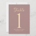 Elegant Typography Modern Wedding Table Numbers | Zazzle