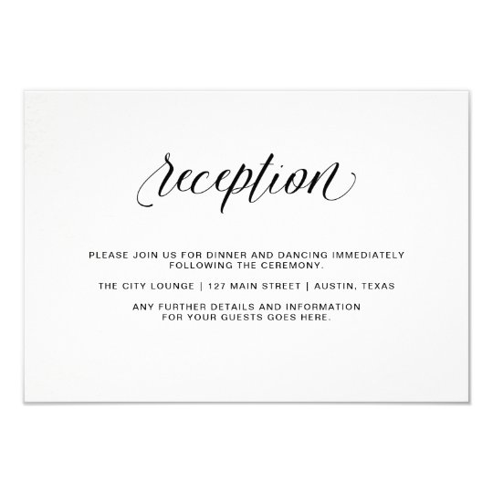 Elegant Typography on Watercolor Paper | Reception Invitation | Zazzle.com