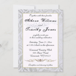 Elegant Typography Regency Era Wedding Invitation | Zazzle