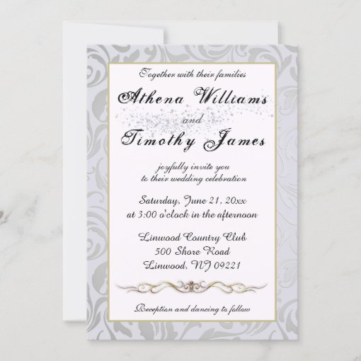 Elegant Typography Regency Era Wedding Invitation | Zazzle