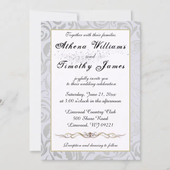 Elegant Typography Regency Era Wedding Invitation | Zazzle