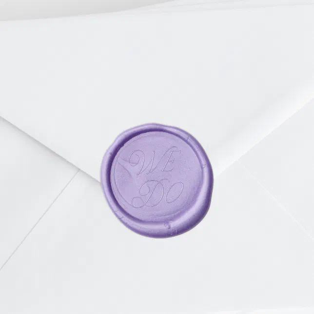 Elegant Typography We Do Wedding Wax Seal Stamp | Zazzle