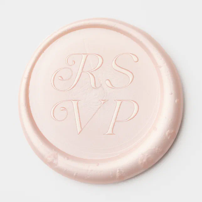 Elegant Typography Wedding RSVP Wax Seal Sticker | Zazzle
